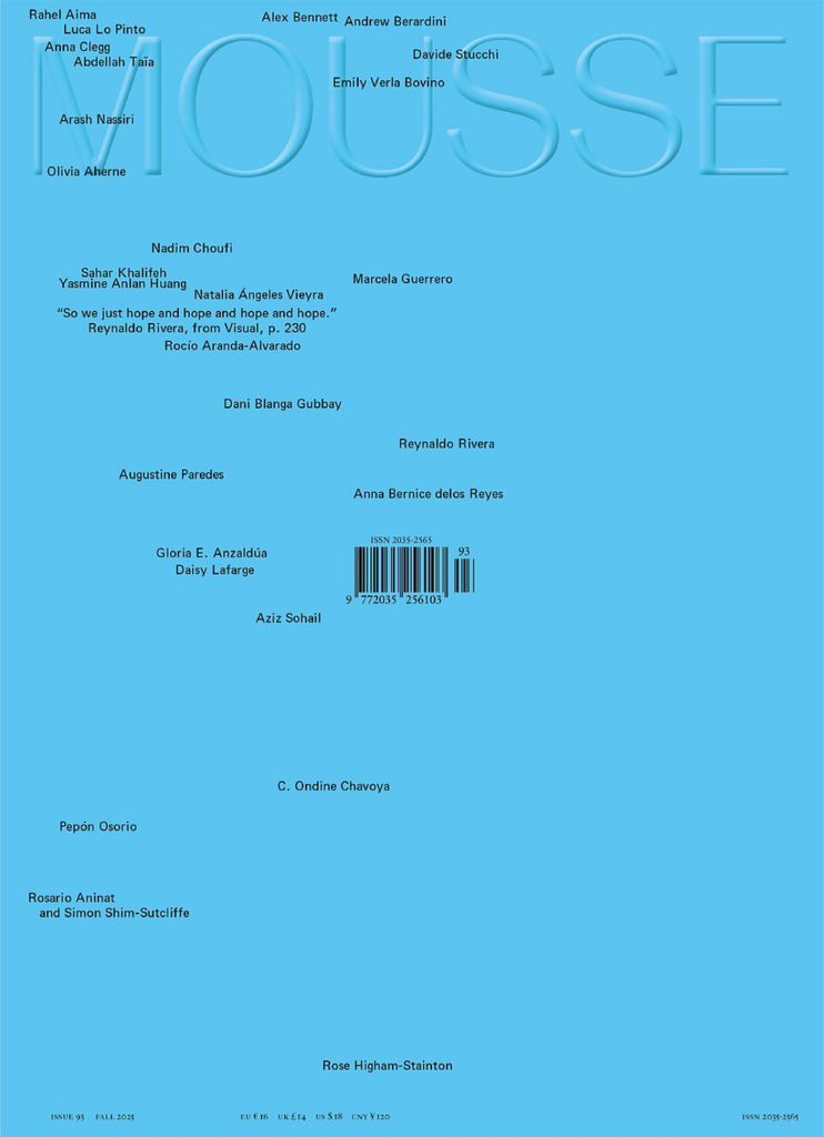 Mousse magazine (FALL 2025) | THANKSgalerie